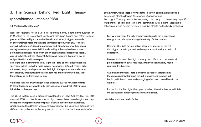 CERA System Manual | Product Specifications – CeraThrive